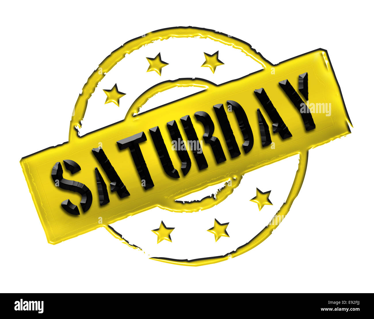 Stamp - SATURDAY Stock Photo - Alamy