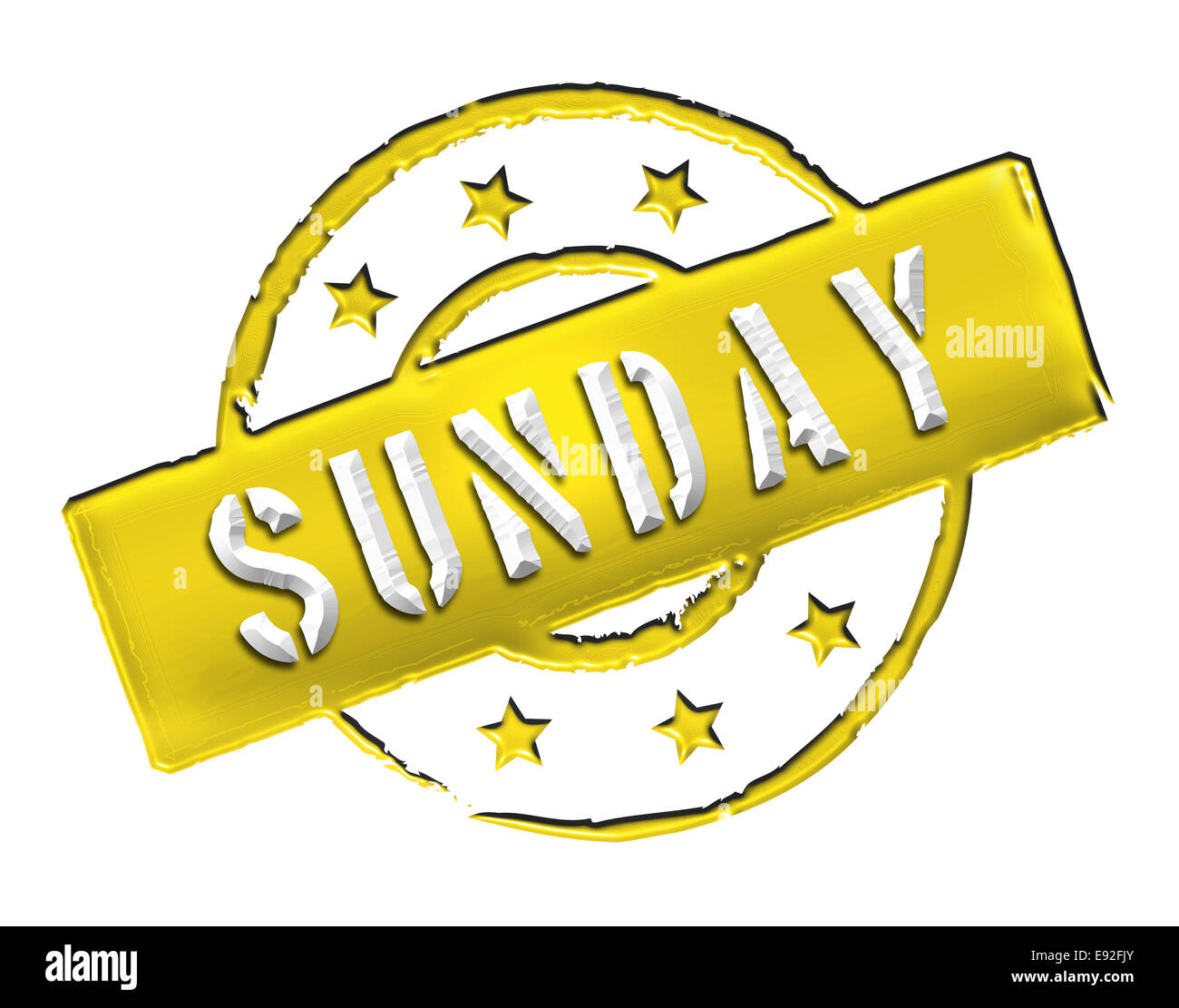Stamp - SUNDAY Stock Photo - Alamy