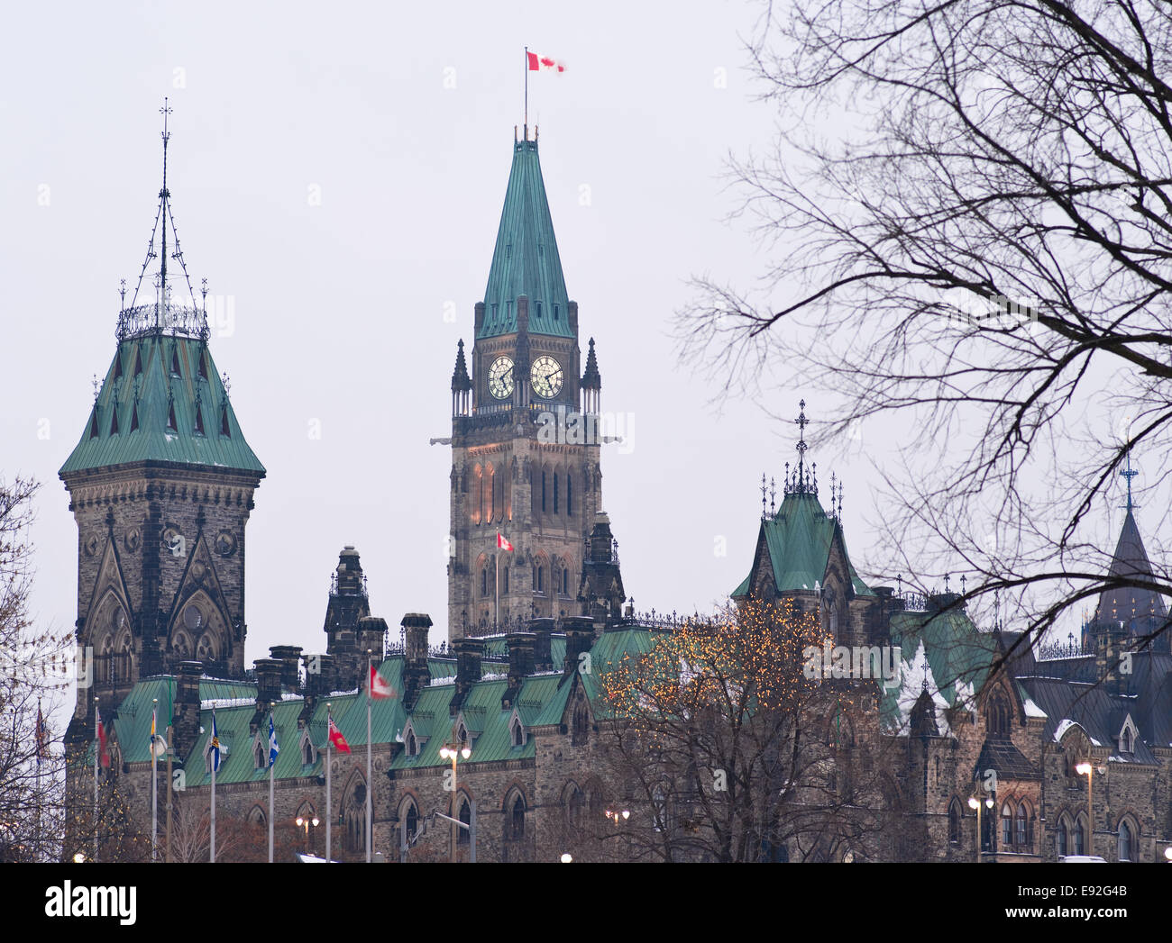 Peace tower flag hi-res stock photography and images - Alamy