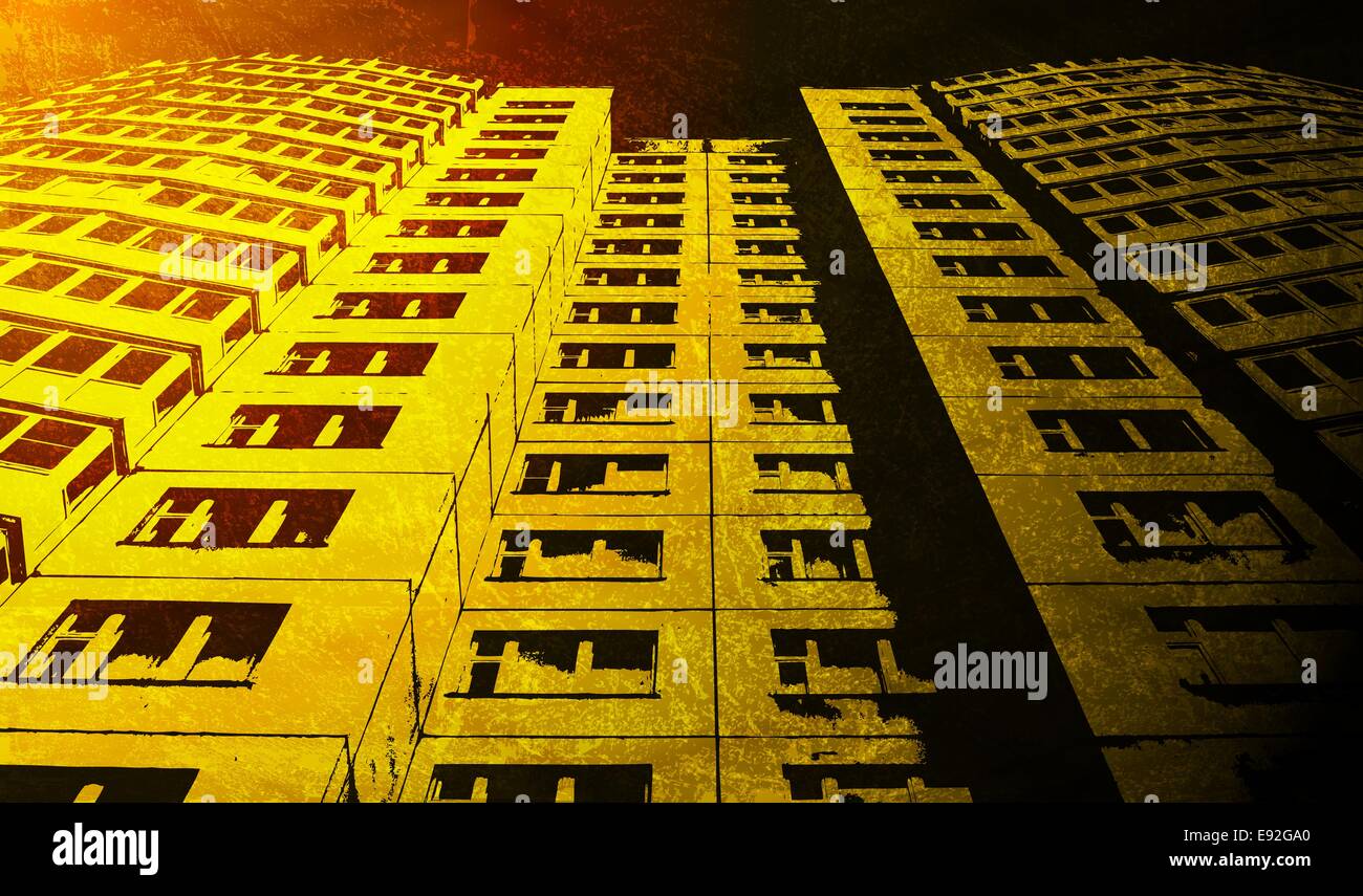 City building. The bottom view. eps 10 Stock Photo - Alamy
