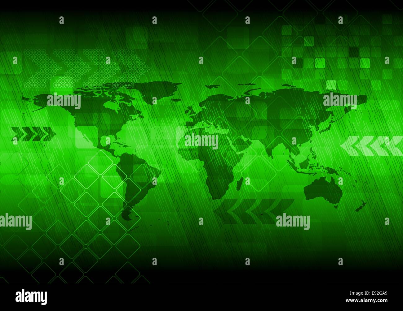 Green hi-tech design with world map. eps 10 Stock Photo - Alamy