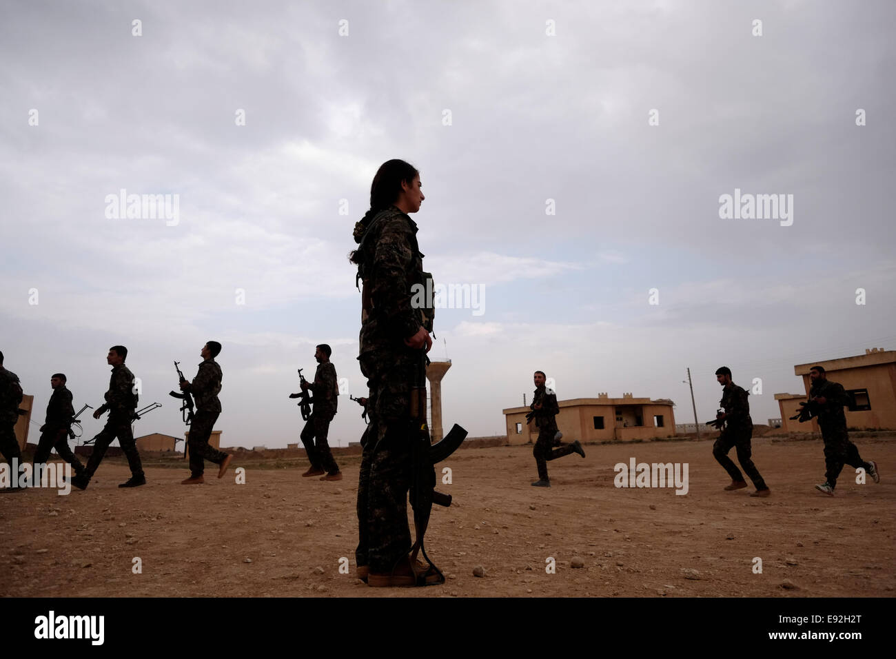 Kurdish fighters of the People's Protection Units YPG and the Women's ...