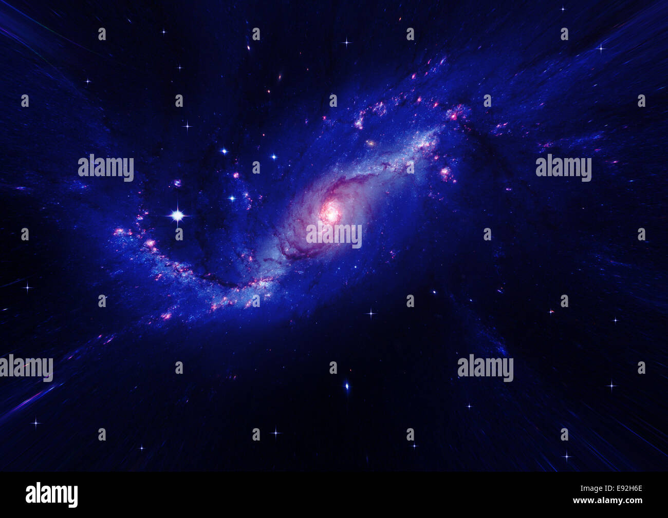 Far away spiral galaxy Stock Photo - Alamy