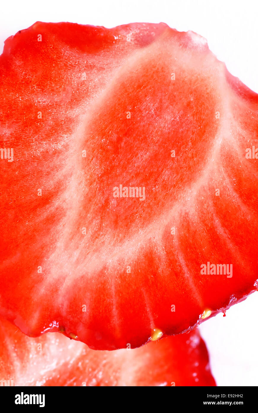 Strawberry cut two halves hi-res stock photography and images - Alamy