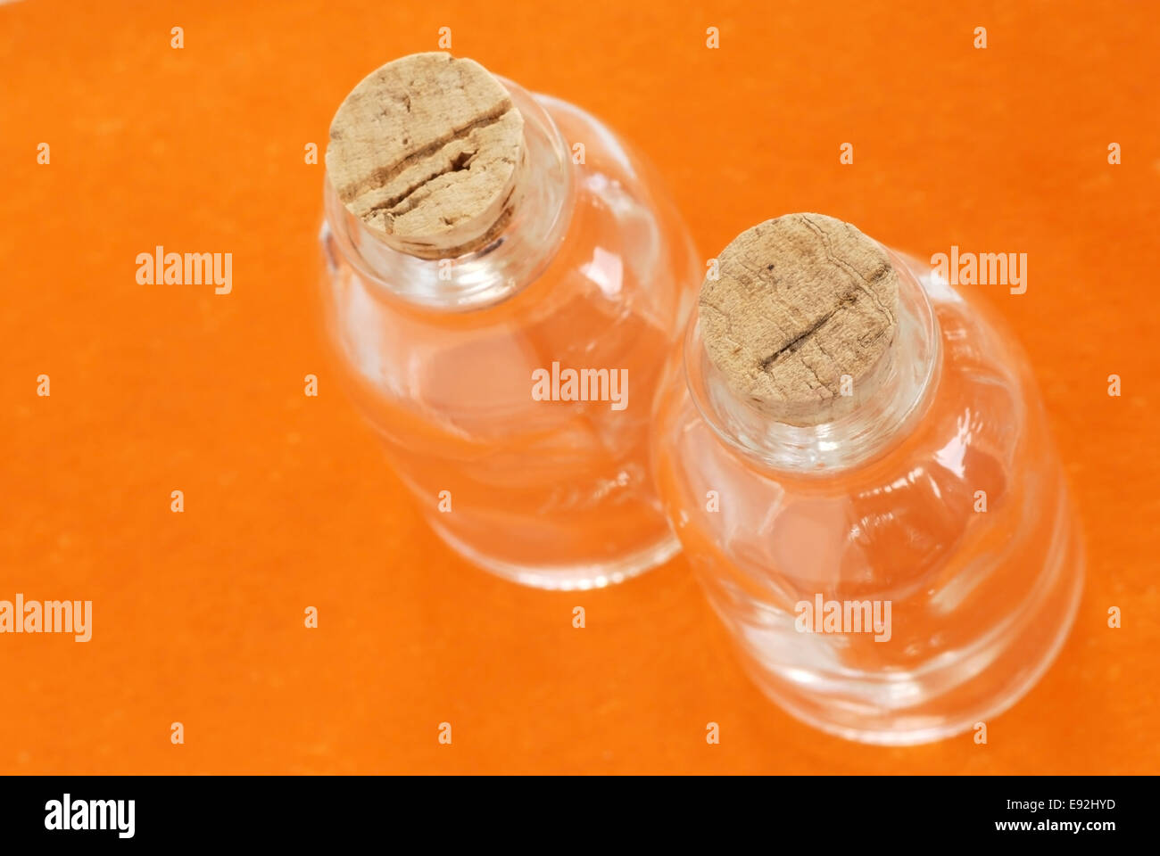 Two glass bottles Stock Photo - Alamy
