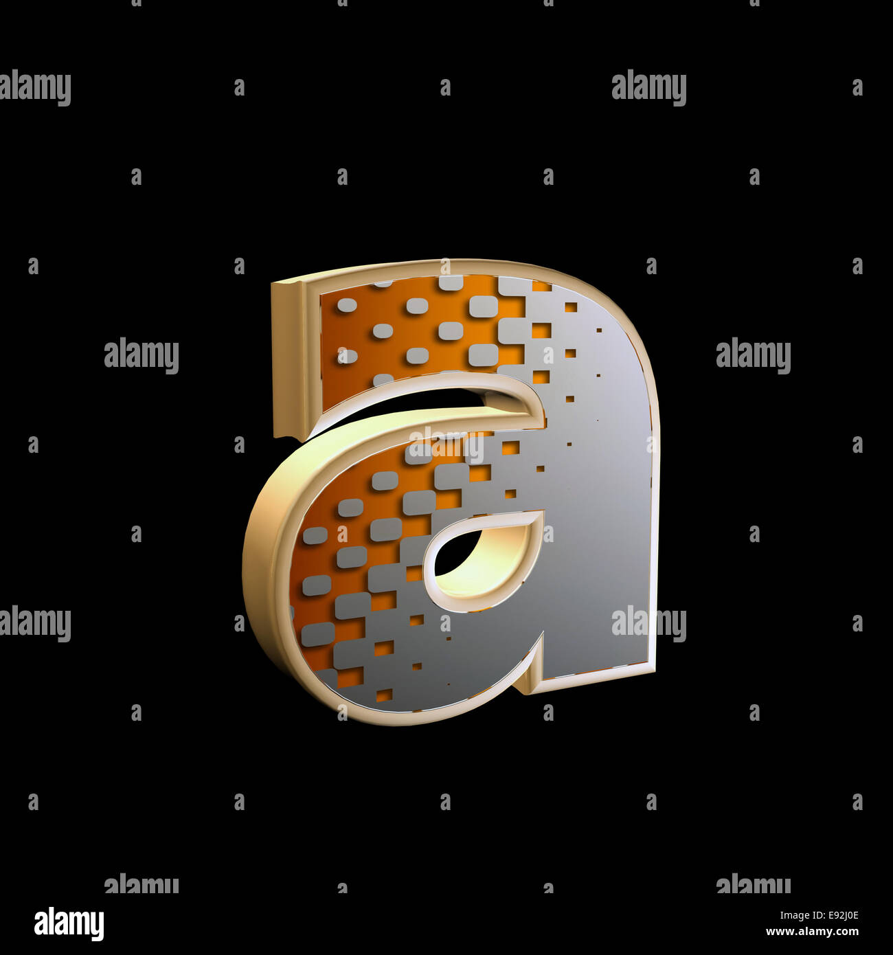 abstract 3d letter with halftone texture - a Stock Photo - Alamy