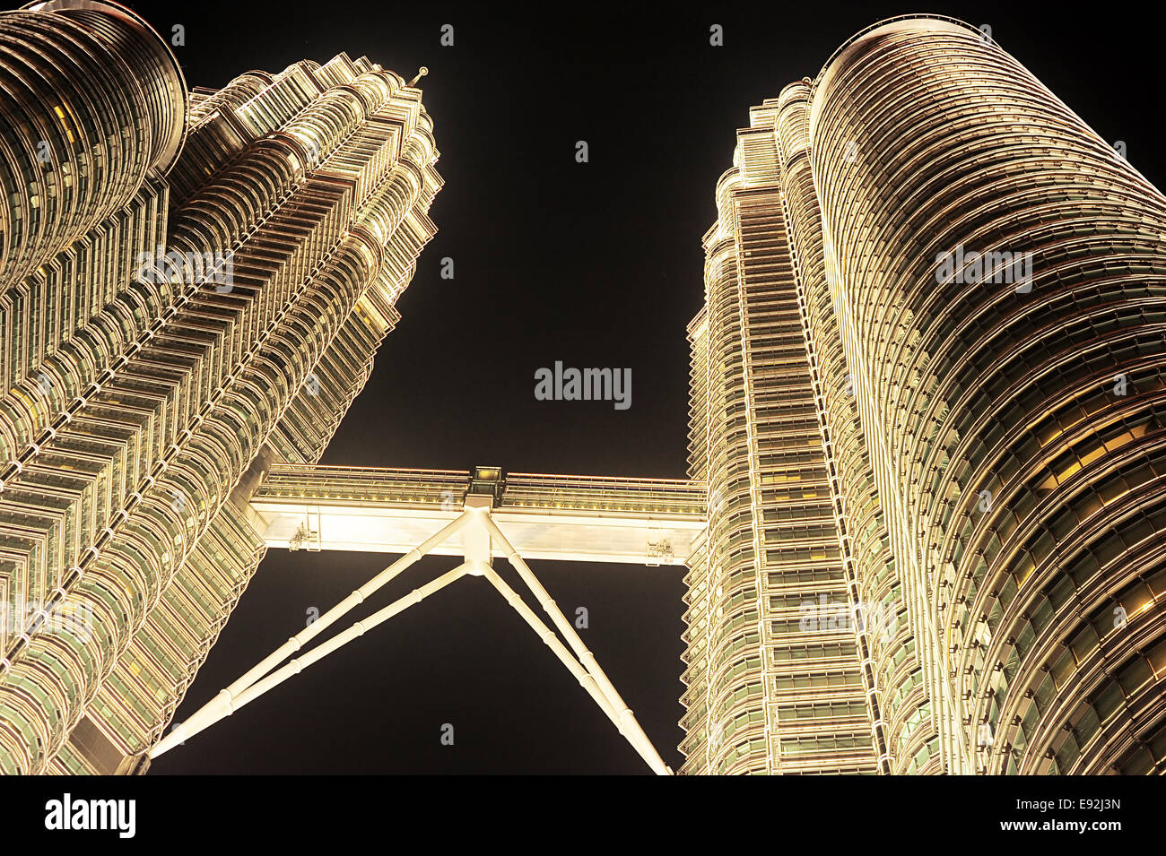 Petronas Twin Towers at night Stock Photo - Alamy