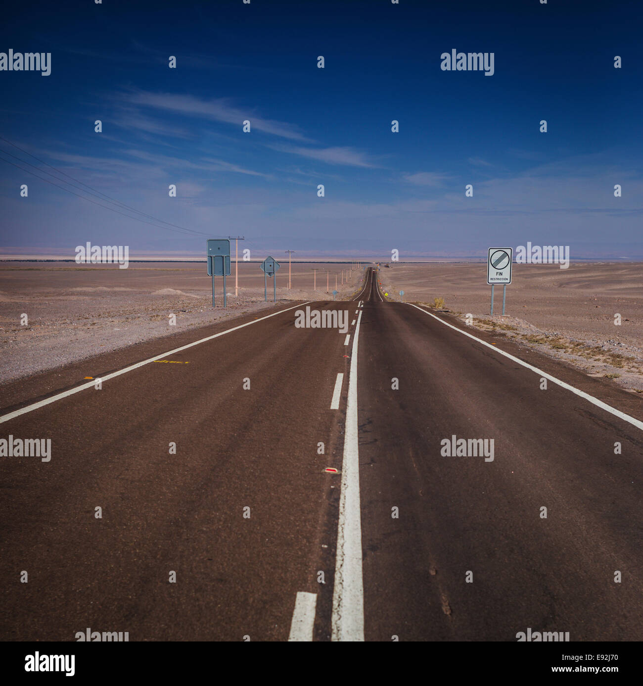 Atacama Desert Road, Chile, South America Stock Photo - Alamy