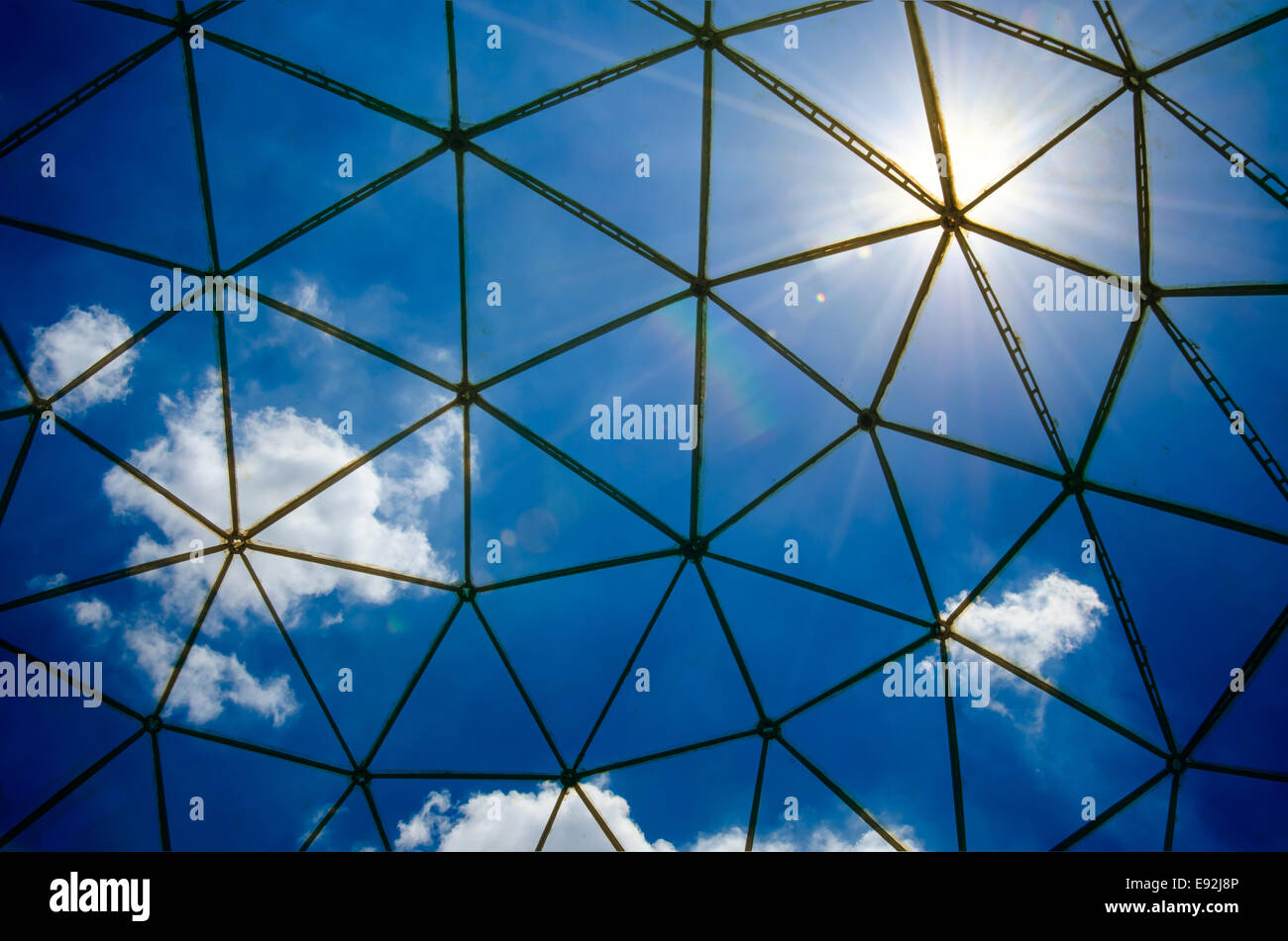 sunrise and blue sky from nature with steel pattern Stock Photo - Alamy
