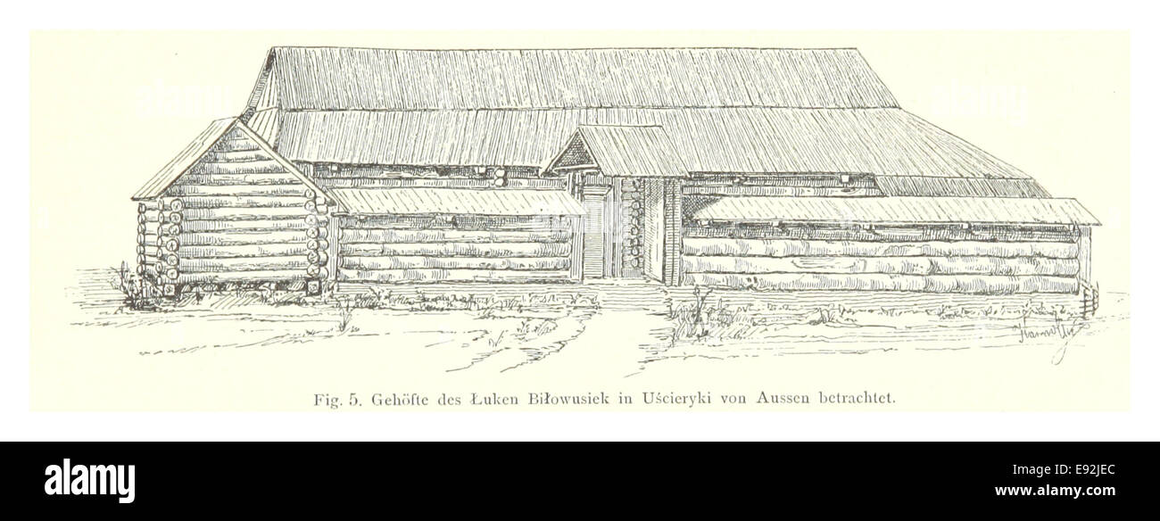 The illustration of *42 Huzulenhaus in Uscieryki* captures a ...