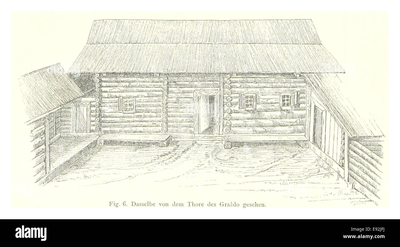An illustration depicting a Hutsul house, a traditional dwelling from ...