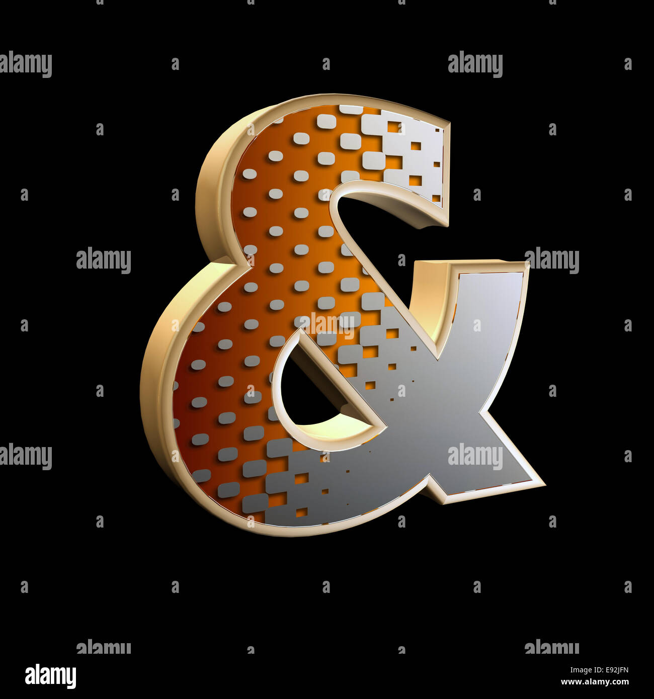 abstract 3d letter with halftone texture Stock Photo - Alamy