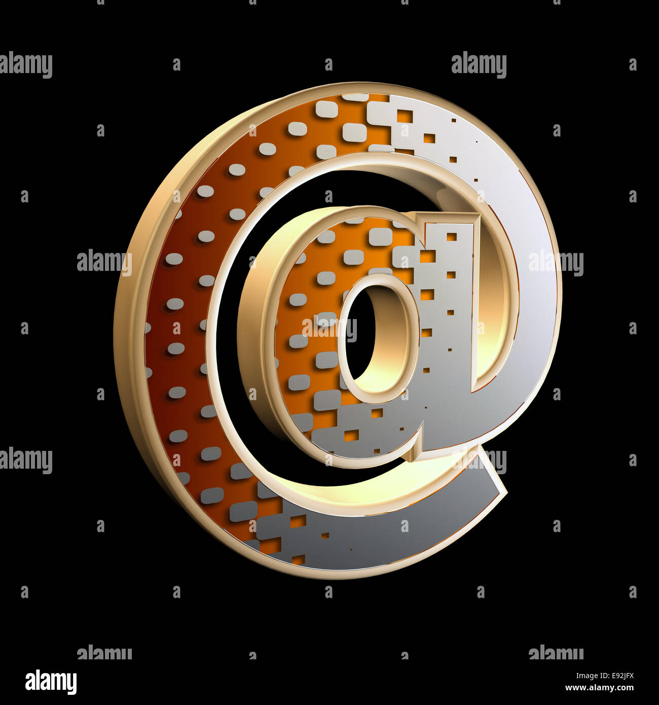 abstract 3d letter with halftone texture Stock Photo - Alamy