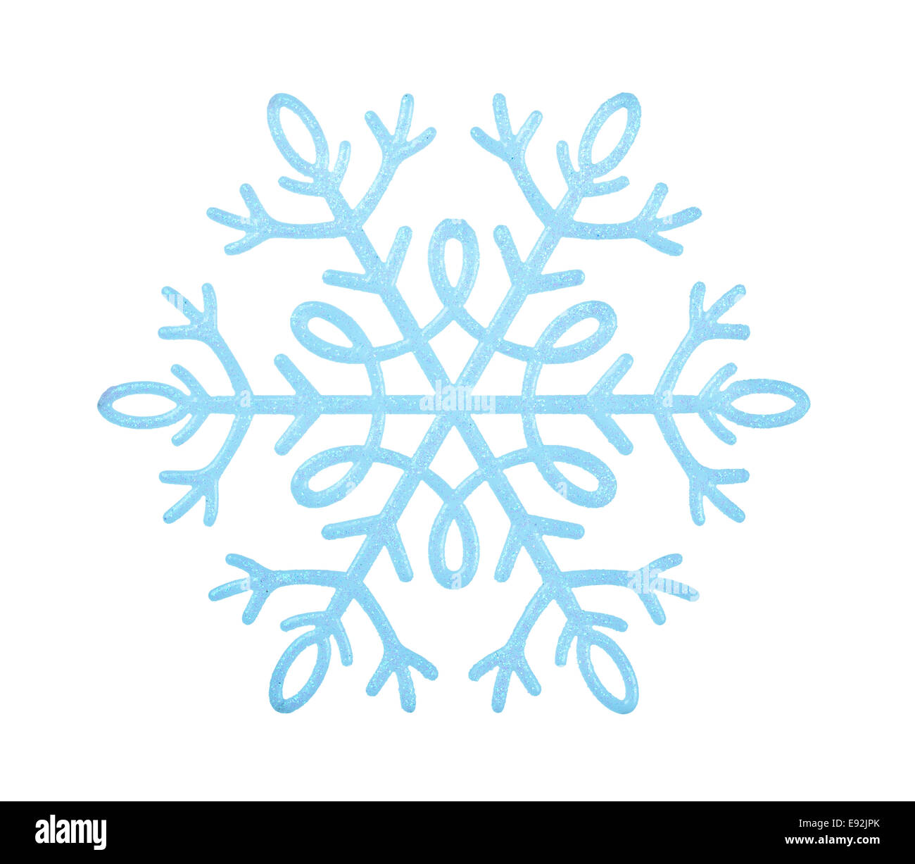 Blue snowflake isolated on white background Stock Photo - Alamy
