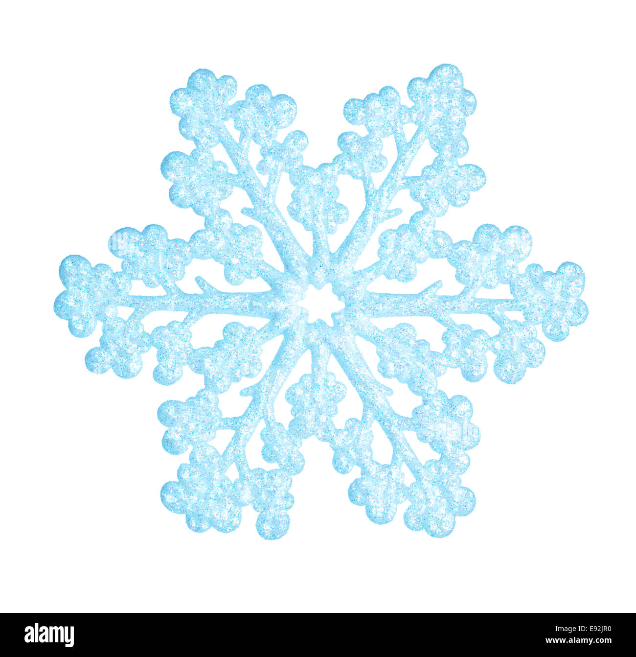 Blue snowflake isolated on white background Stock Photo - Alamy