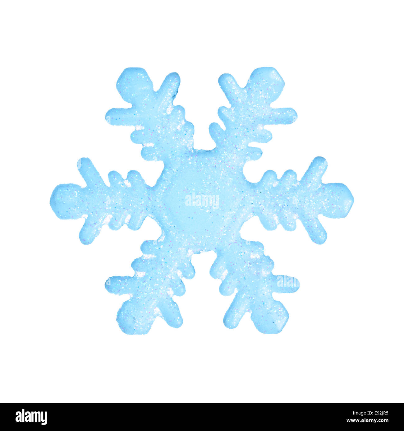 Blue snowflake isolated on white background Stock Photo - Alamy