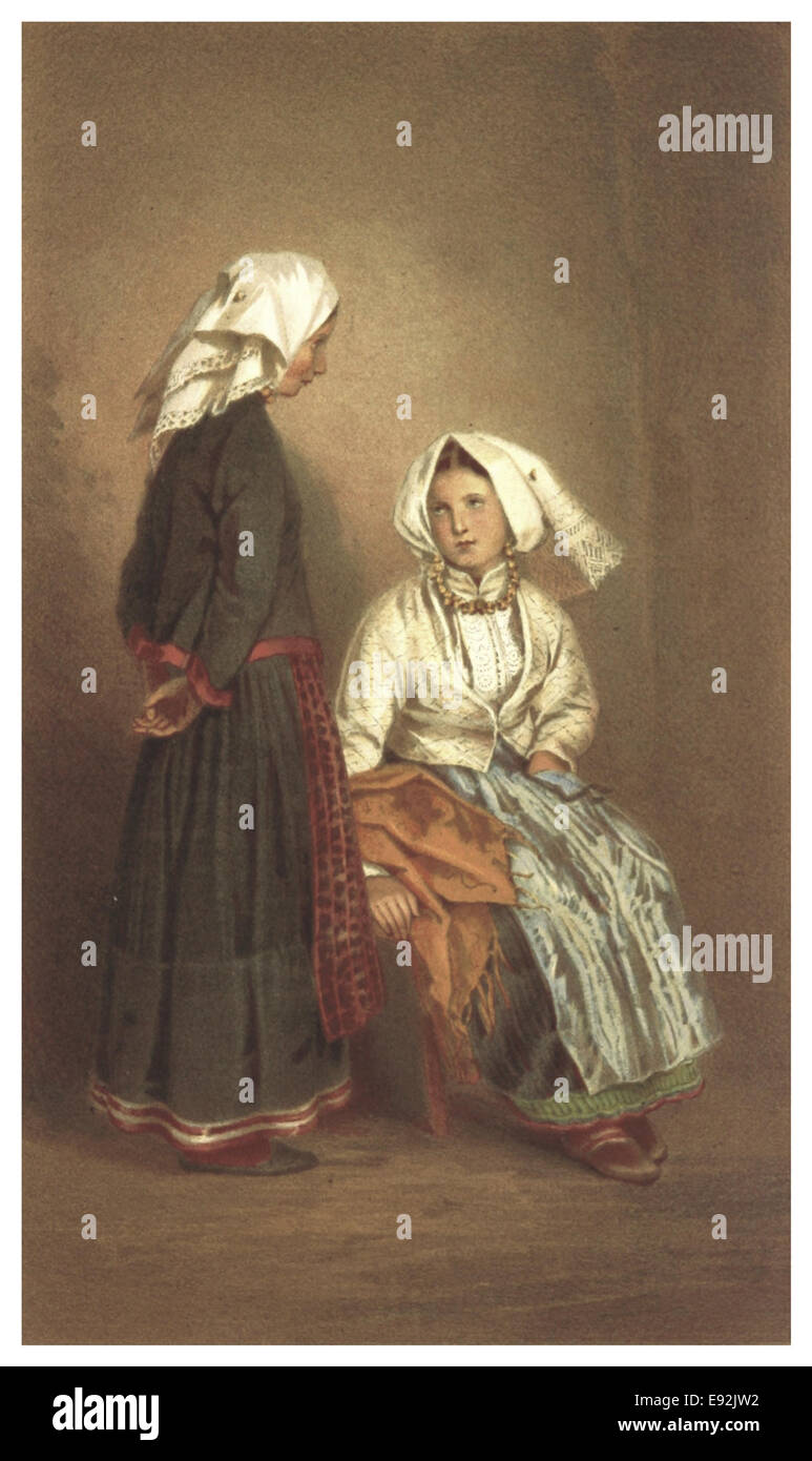 This vintage illustration features 77 women from Pago, providing a ...