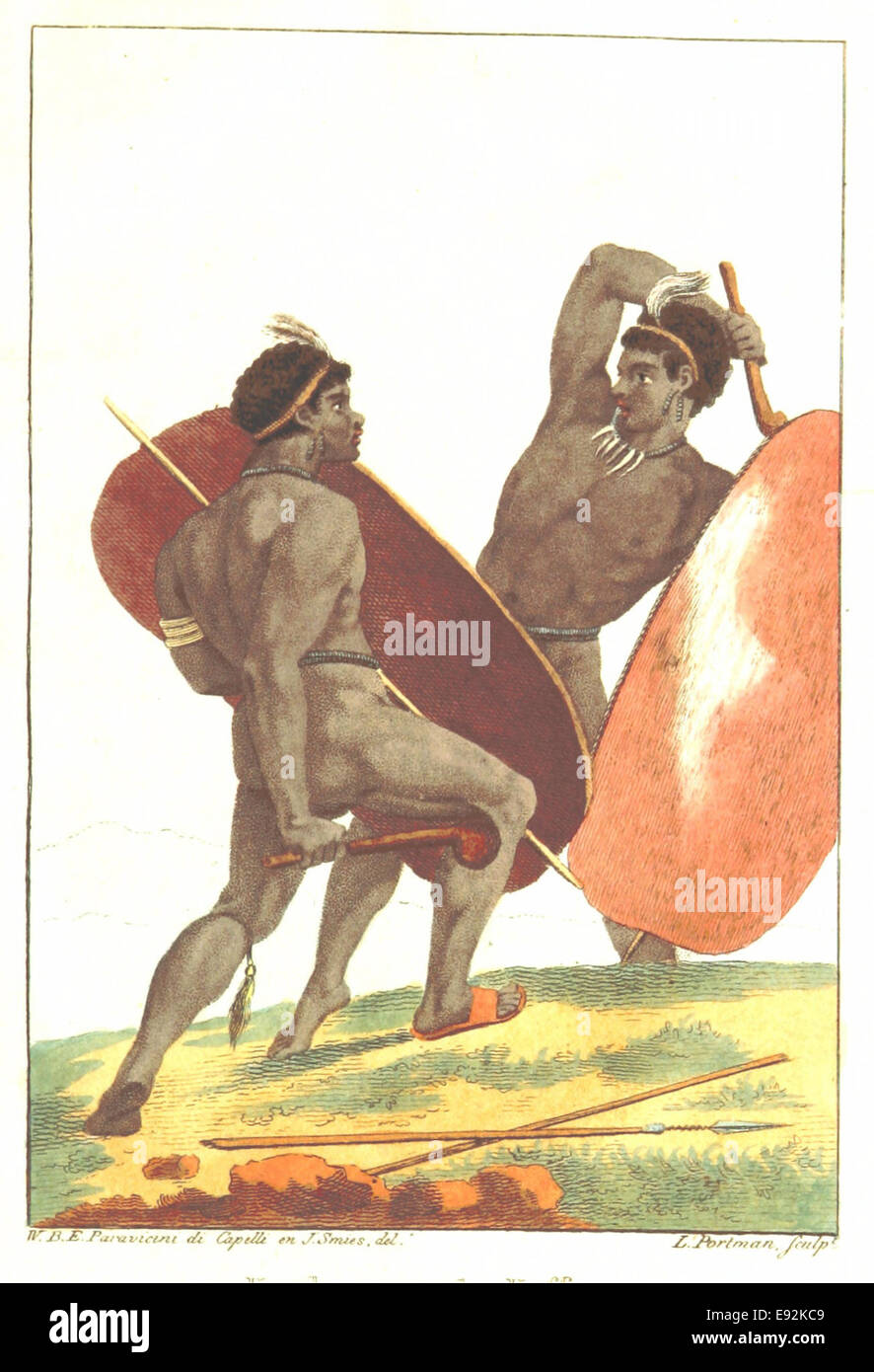 An 1810 illustration from Alberti's work depicting the Kaffir people ...