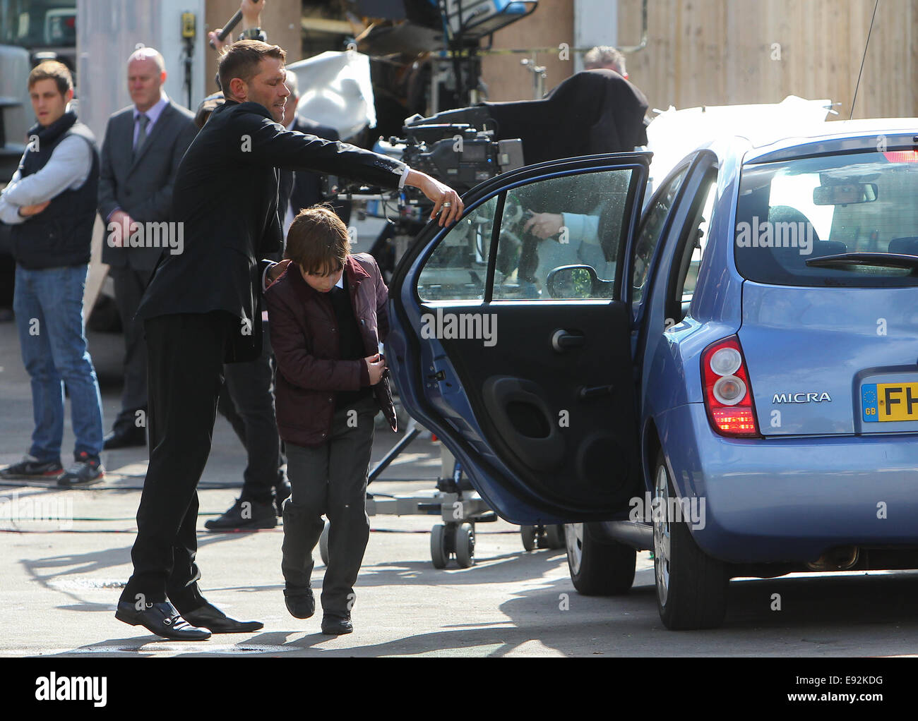 The cast of Eastenders attend the funeral of Lucy Beale Featuring: John ...