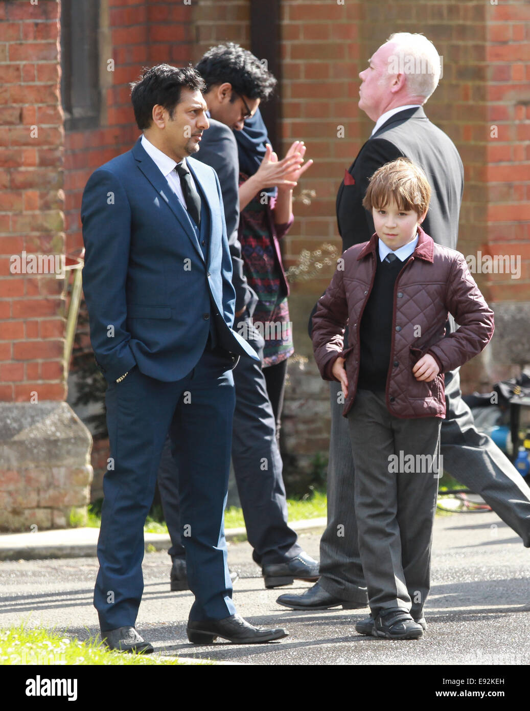 The cast of Eastenders attend the funeral of Lucy Beale Featuring: Rory ...