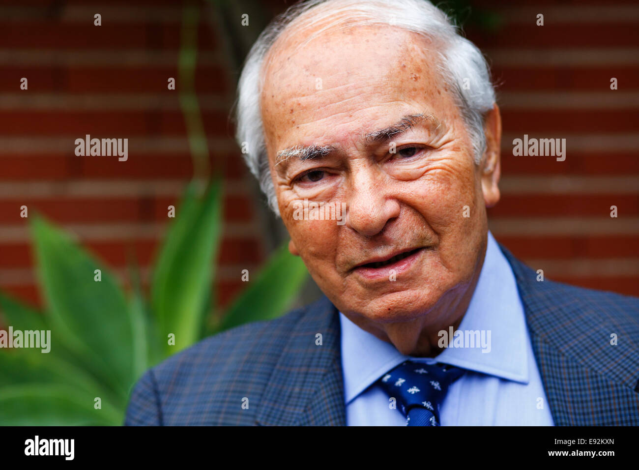 Italian journalist Riccardo Ehrmann (84) poses in his home in Madrid ...