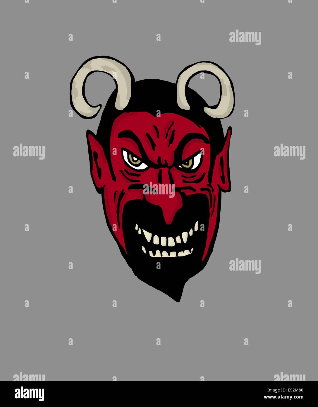 Demon face drawing hi-res stock photography and images - Alamy