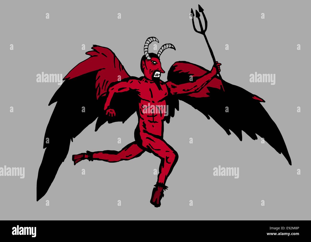 Cartoon devil fork hi-res stock photography and images - Alamy