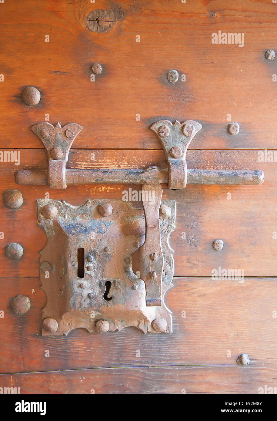 Ancient lock in the medieval castle Aigle, Switzerland Stock Photo - Alamy