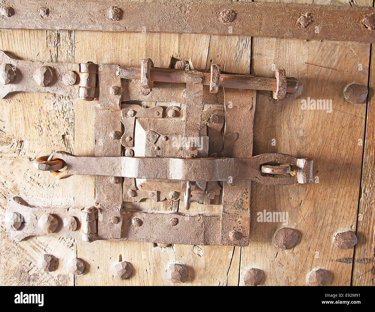 Ancient lock in the medieval castle Aigle, Switzerland Stock Photo - Alamy