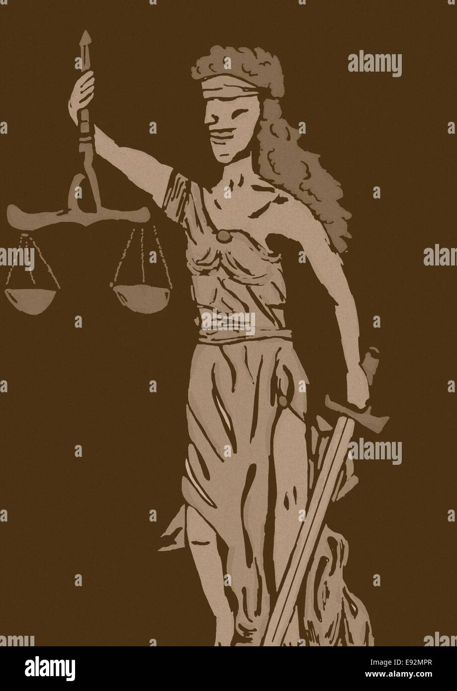 Lady justice blindfold hi-res stock photography and images - Alamy
