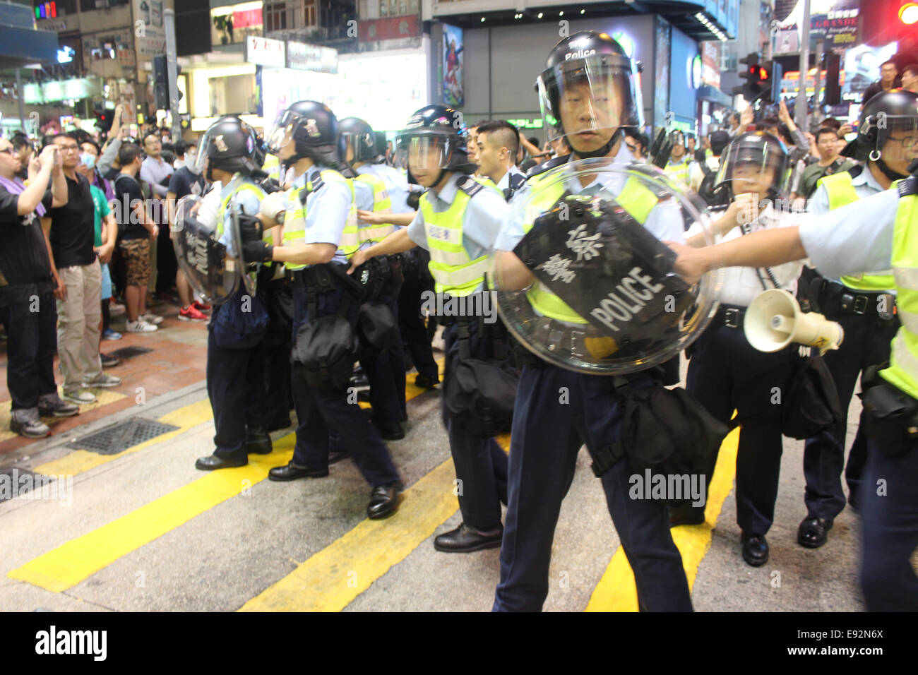 Hong Kong. 17th October, 2014. Hong Kong Protests: Hong Kong riot ...