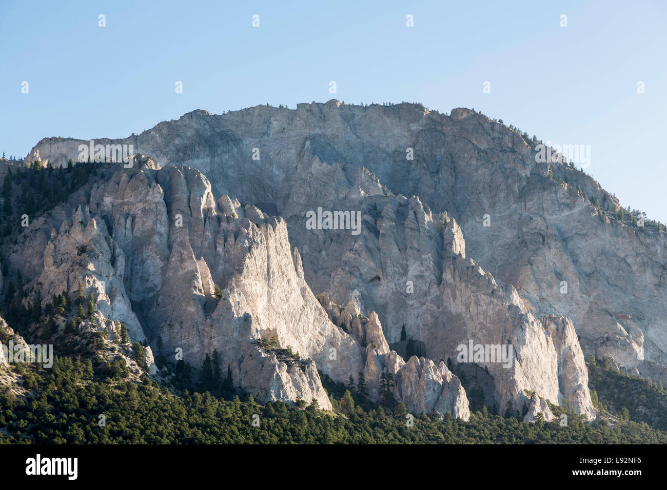 Chalk white cliffs of Mount Princeton near Buena Vista, Colorado, USA ...
