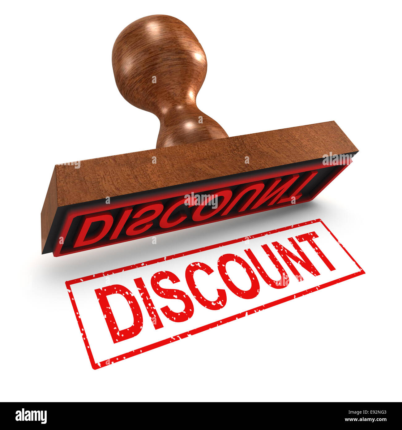 3d render of a discount rubber stamp Stock Photo - Alamy