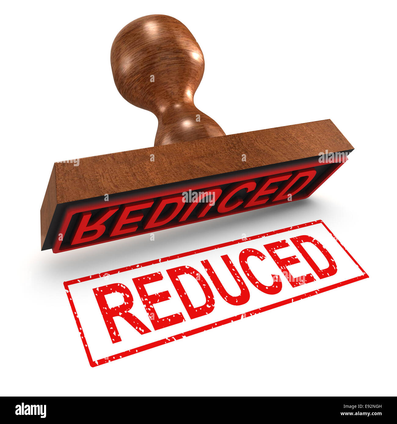 3d render of a reduced rubber stamp Stock Photo - Alamy