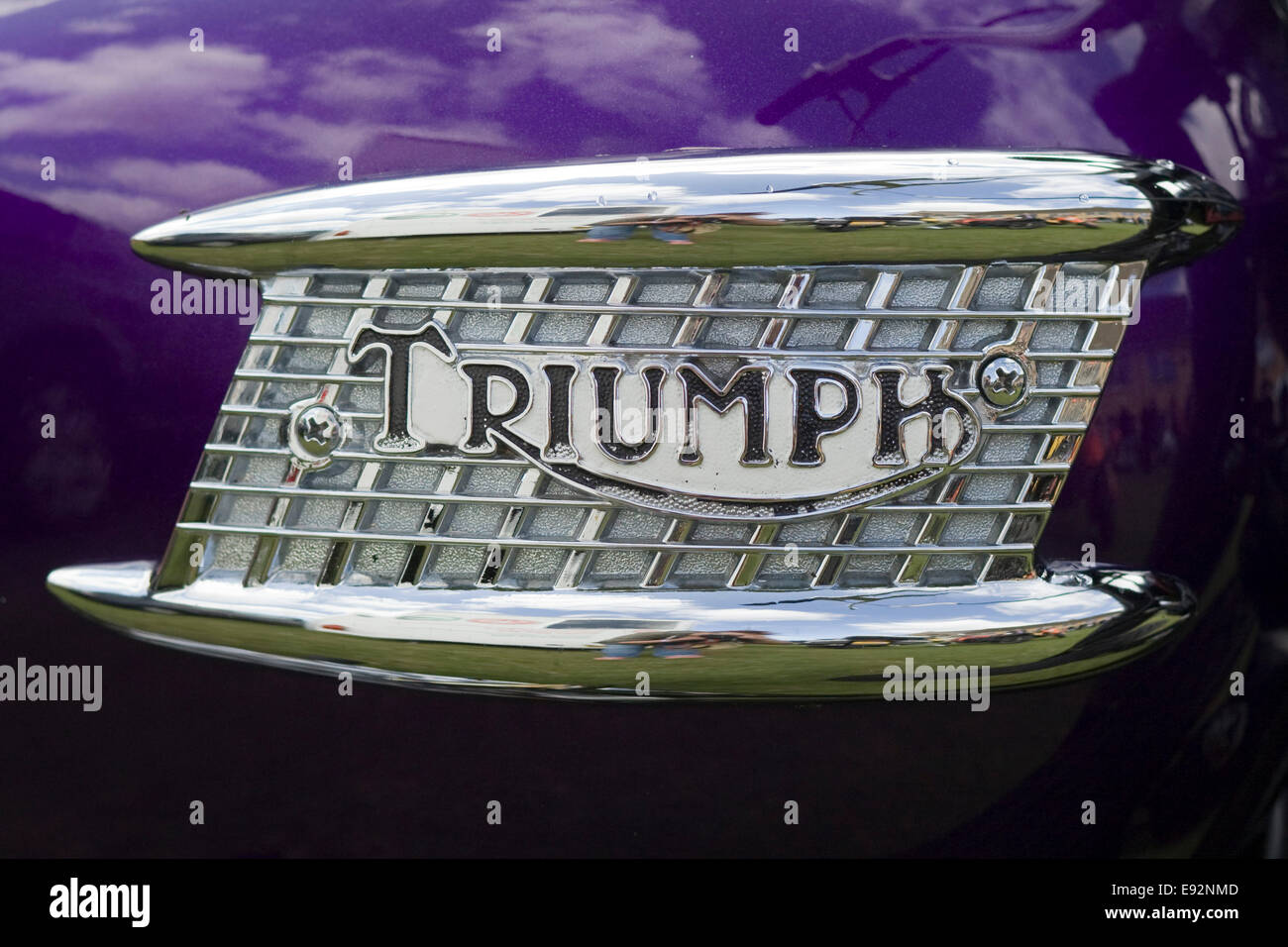 Classic triumph motorbike tank badge hi-res stock photography and ...