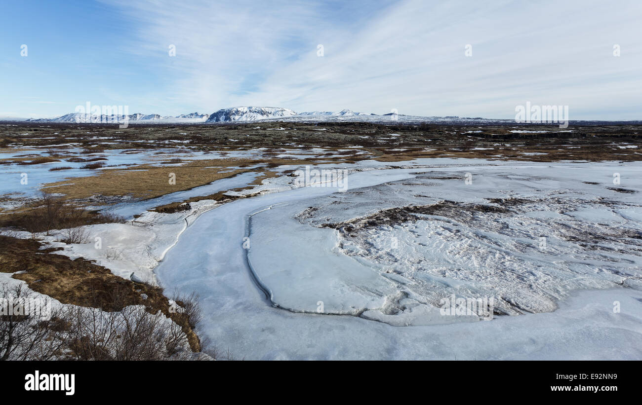 Þingvellir (Thingvellir) National Park Iceland Winter Snow and Sunshine ...