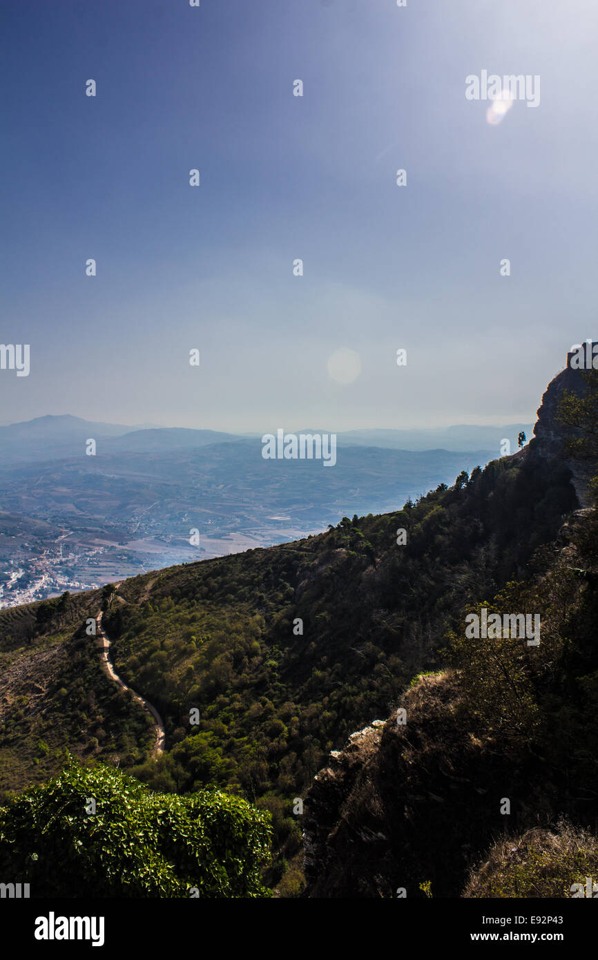 The view from Erice Stock Photo - Alamy