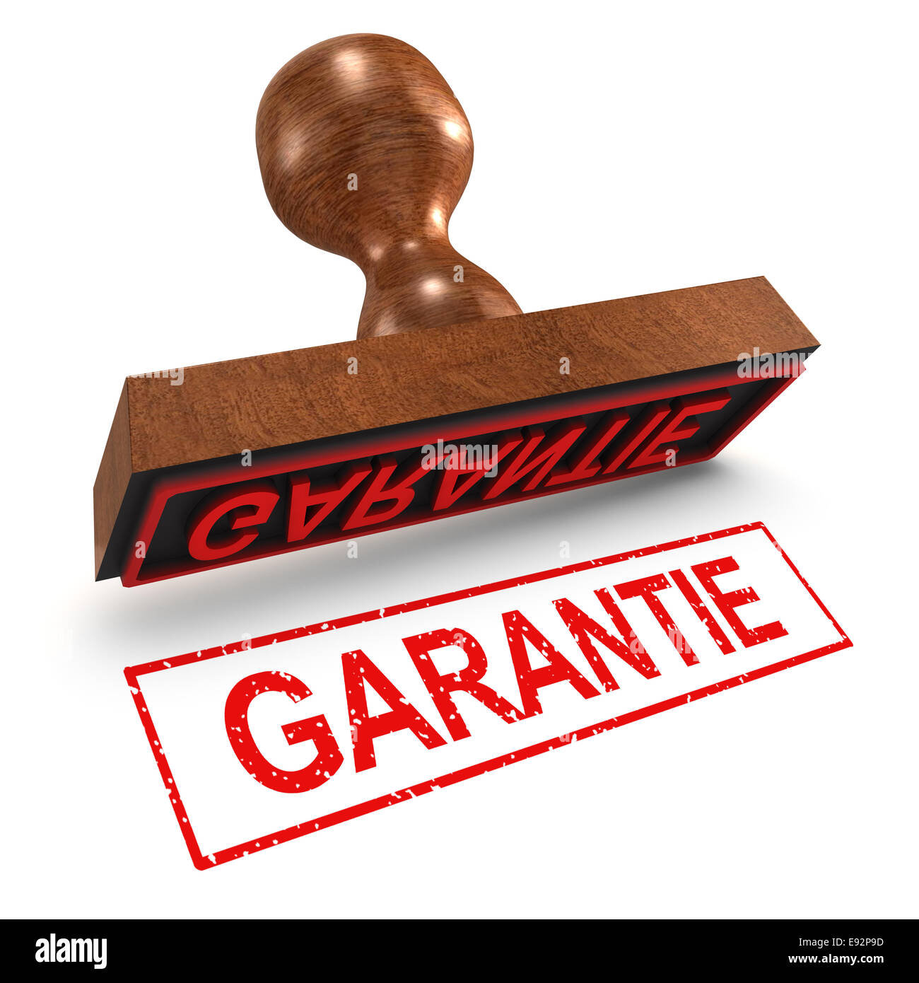 3d render of a rubber stamp, Garantie Stock Photo - Alamy