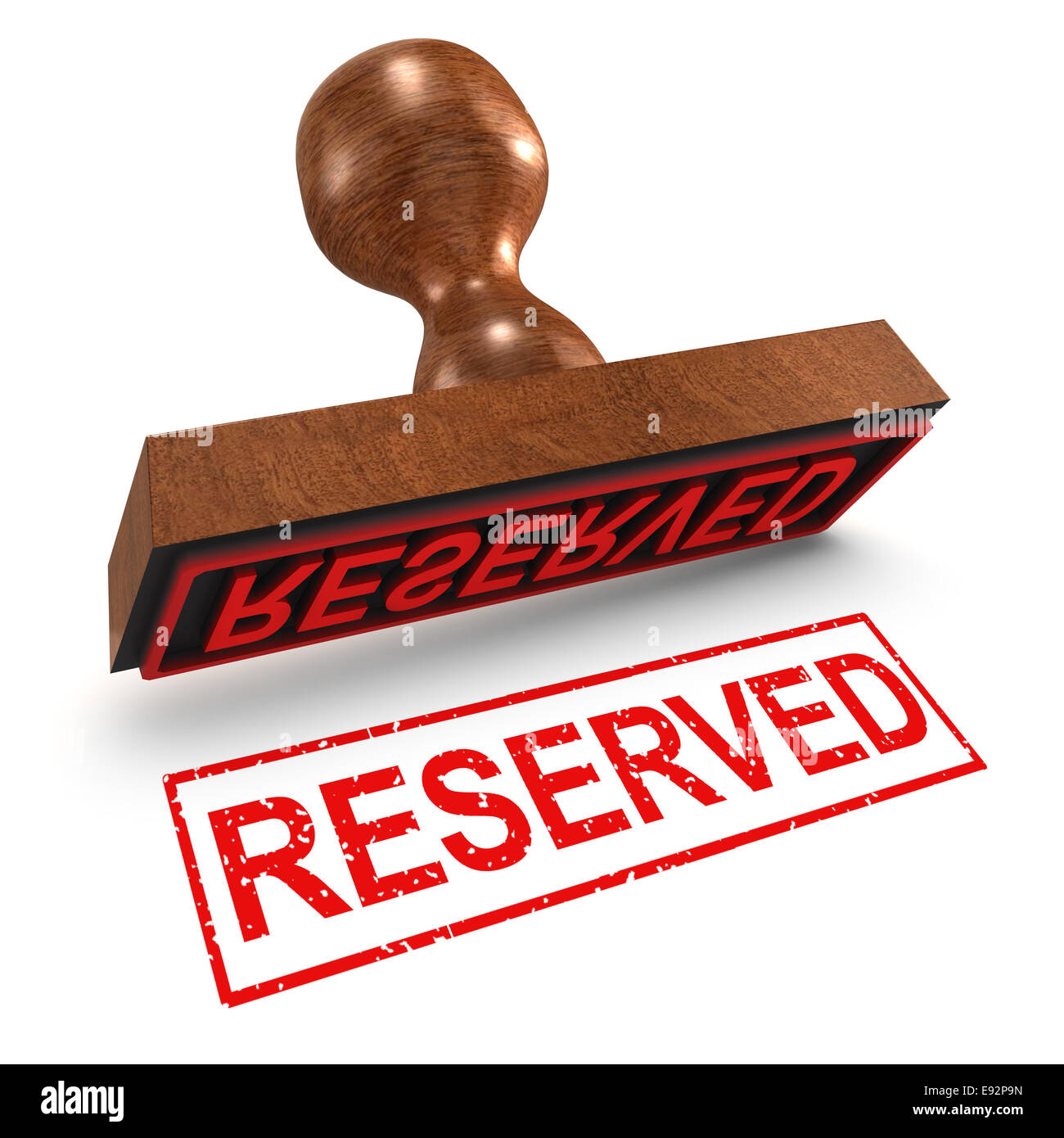 3d render of a rubber stamp, Reserved Stock Photo - Alamy