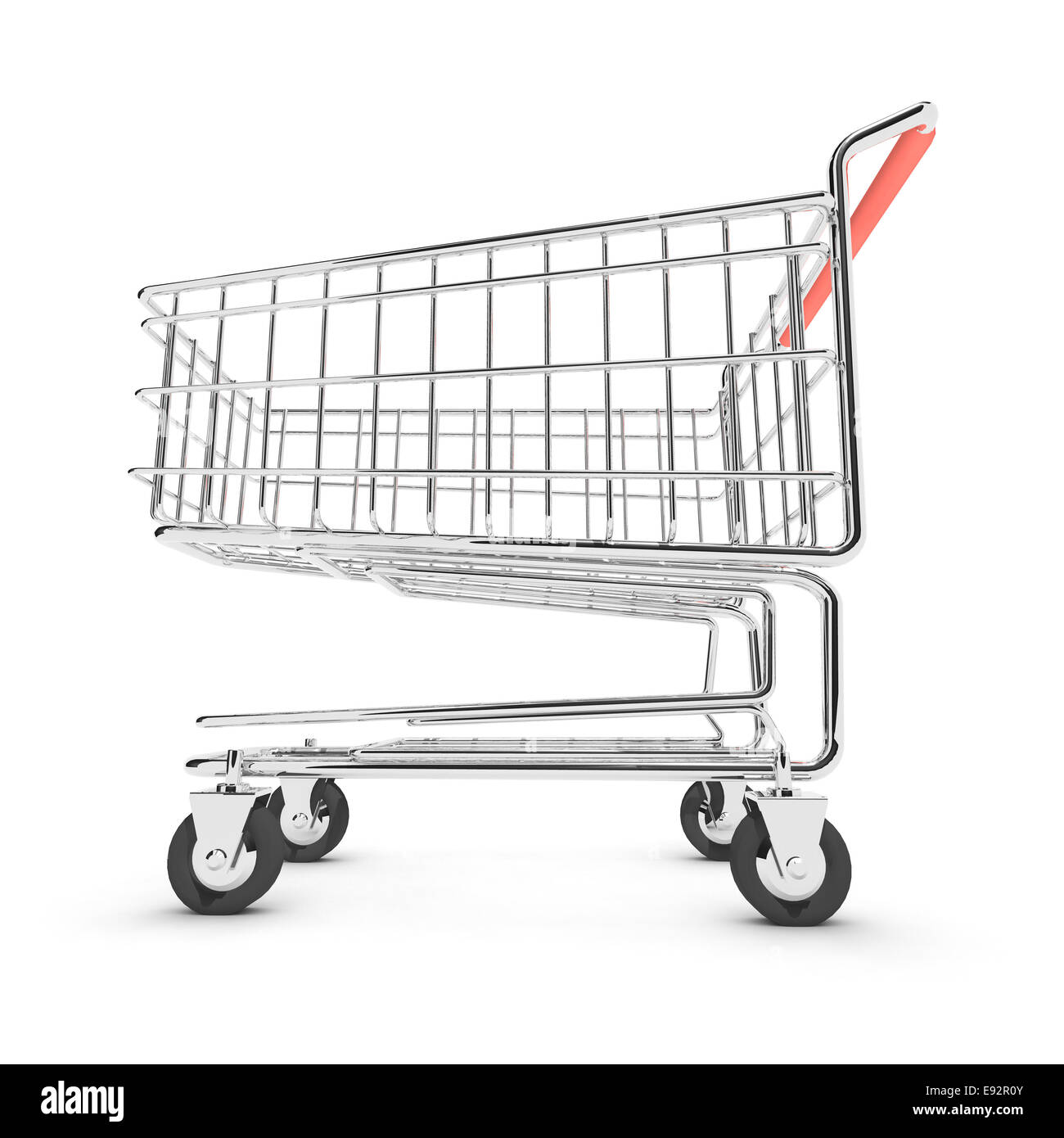 3d render of a shopping trolley from a low angle Stock Photo - Alamy