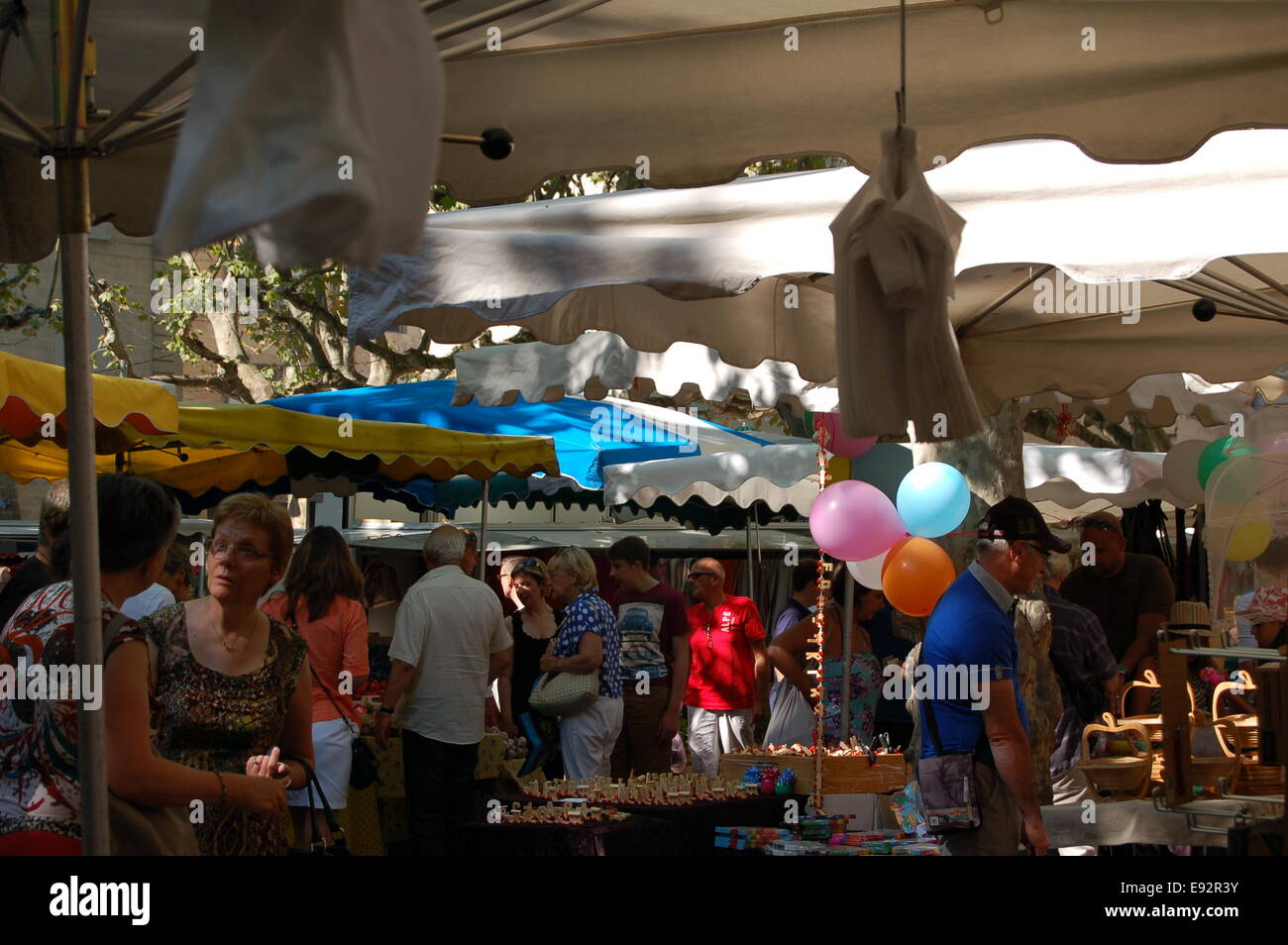 TYPICAL FRENCH MARKET UZES Stock Photo - Alamy