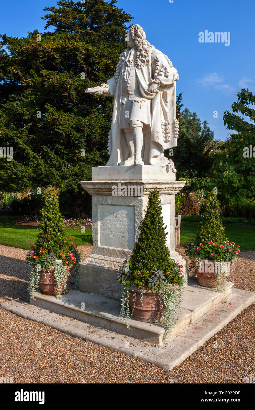 Statue of Sir Hans Sloane, Chelsea Physic Garden, London Stock Photo ...