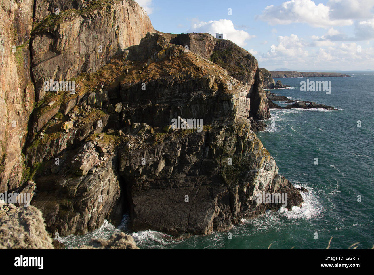 The Wales Coastal Path in North Wales. Picturesque view of the RSPB ...