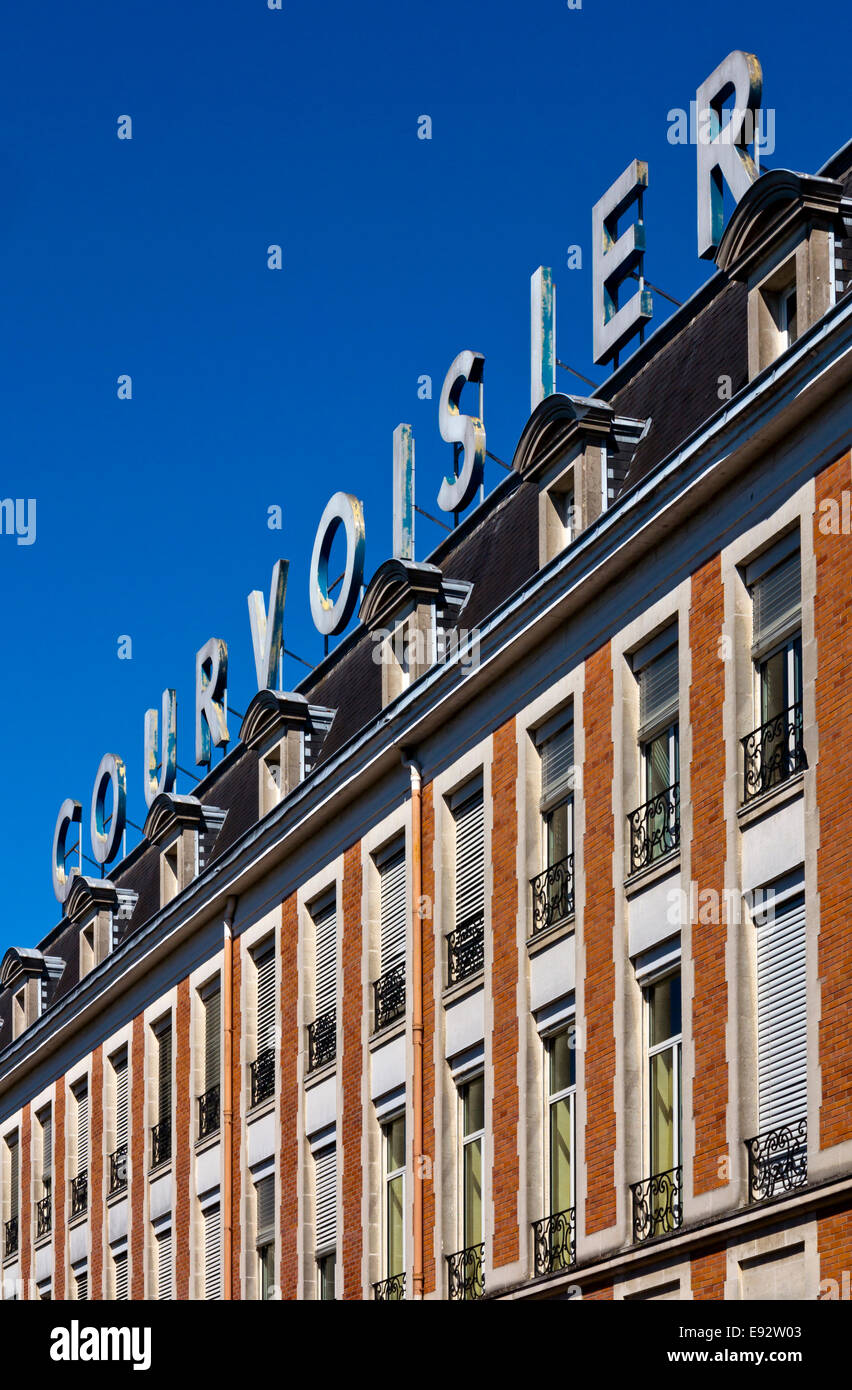 Sign above the Courvoisier cognac distillery next to the Charente River ...