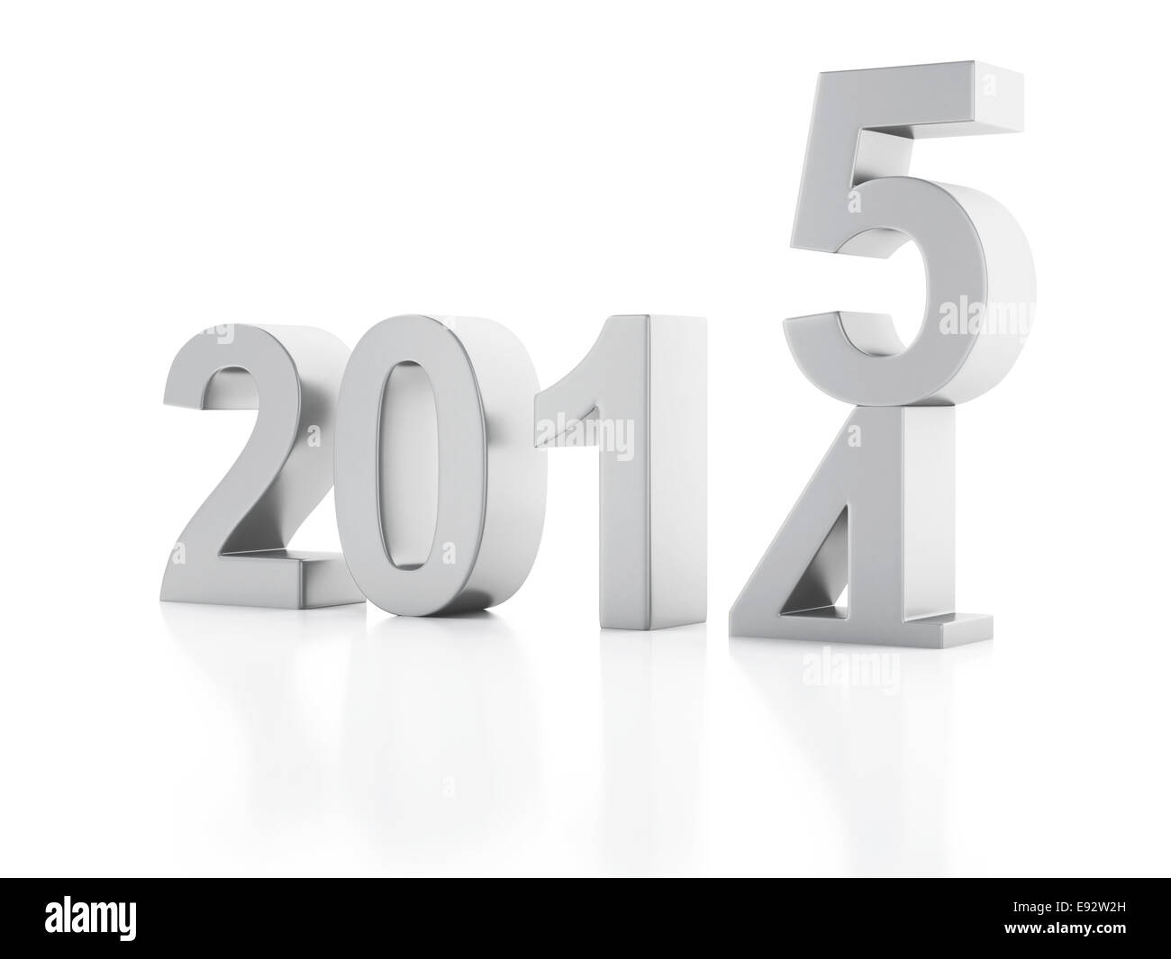 image of New Year 2015 on white background. 3d renderer Stock Photo - Alamy
