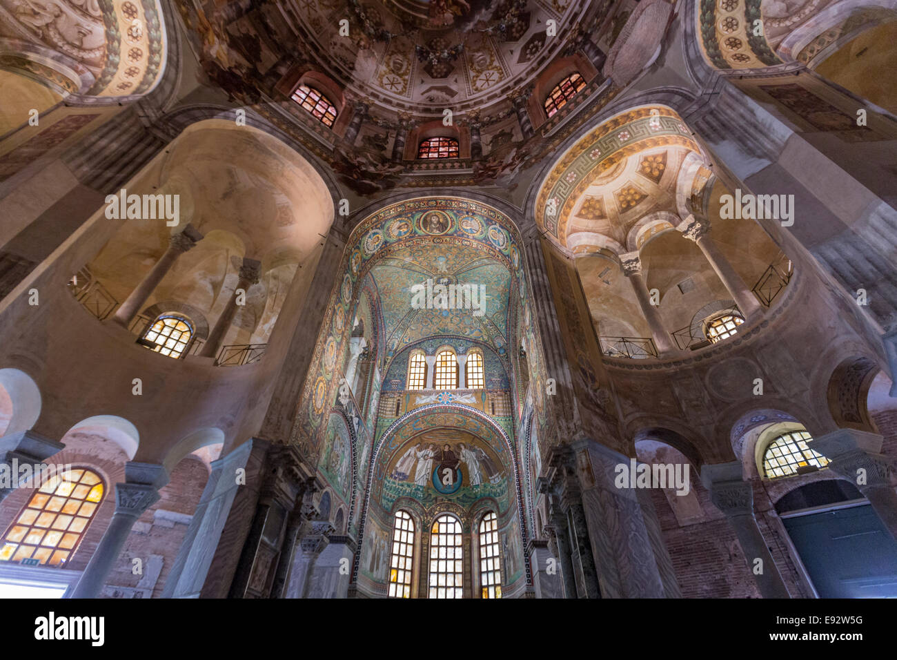 Basilica of San Vitale Byzantine mosaics The presbytery Stock Photo - Alamy