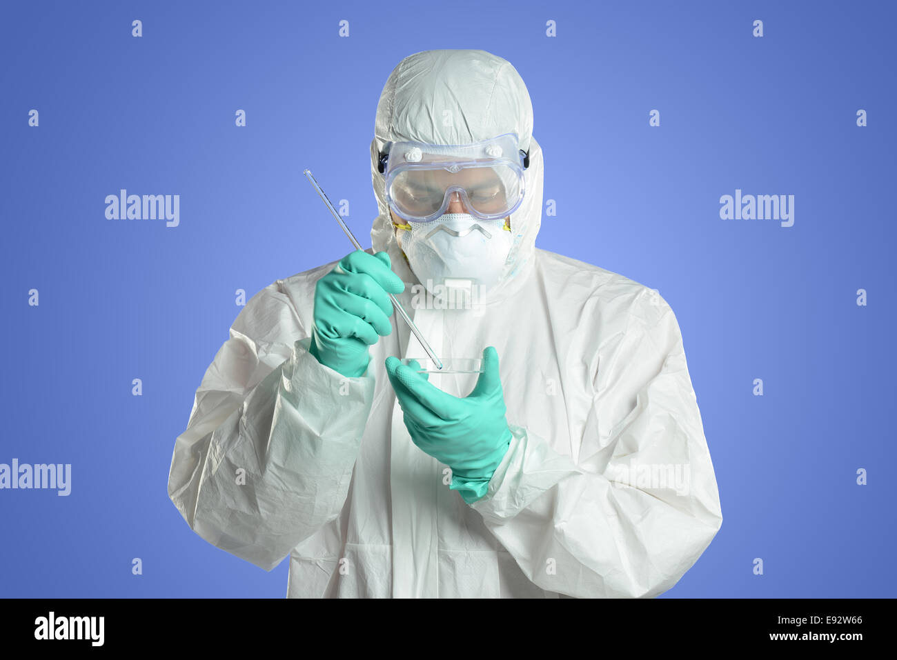 Scientist at the Lab wearing a hazmat suit Stock Photo - Alamy