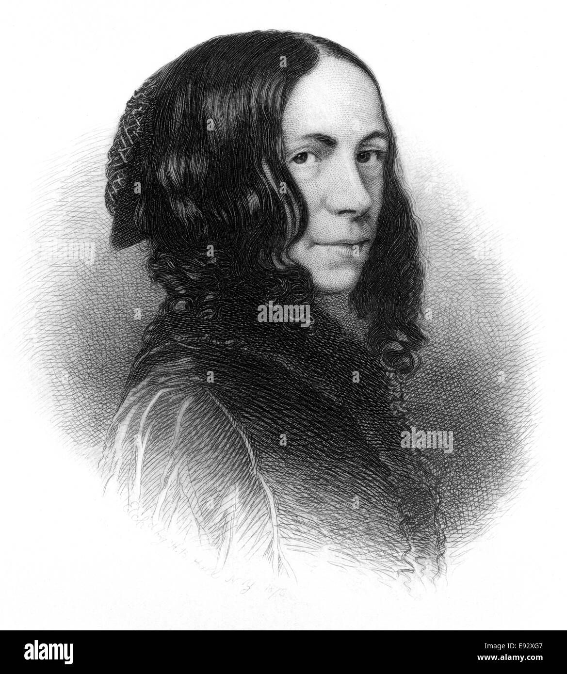 English poet black and white engraving portrait vertical illustration ...