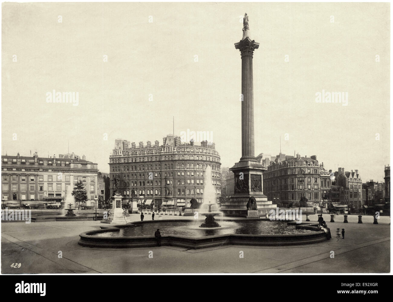 Trafalgar Square, London, England, United Kingdom, circa 1905 Stock ...