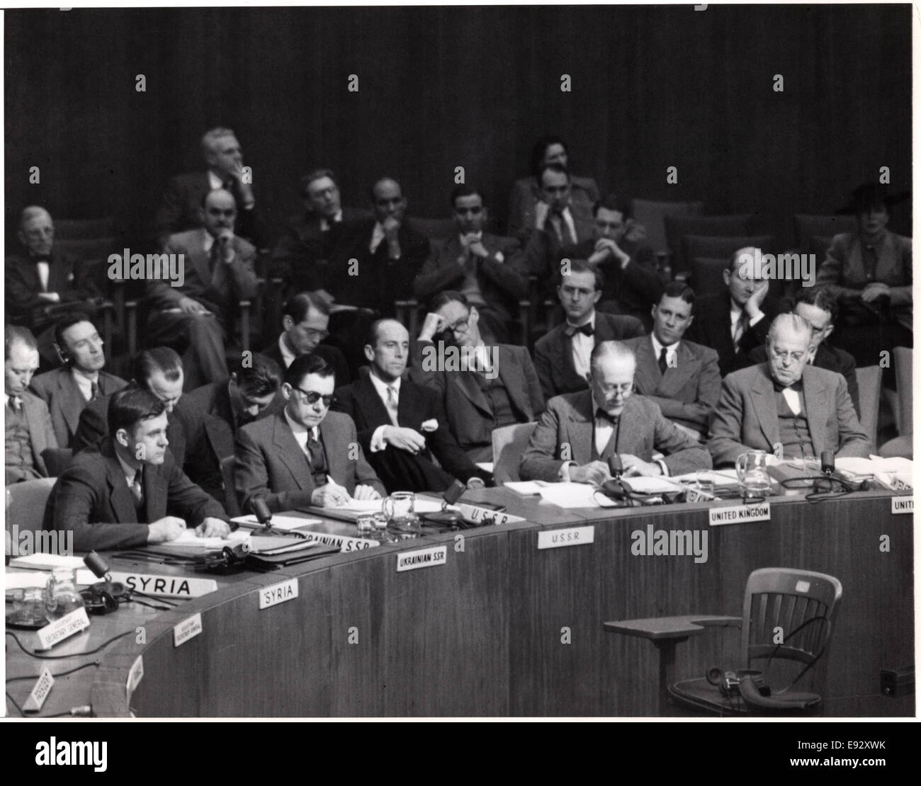 U.N. Delegate Sir Alexander Cadogan of Great Britain Offers Arms ...
